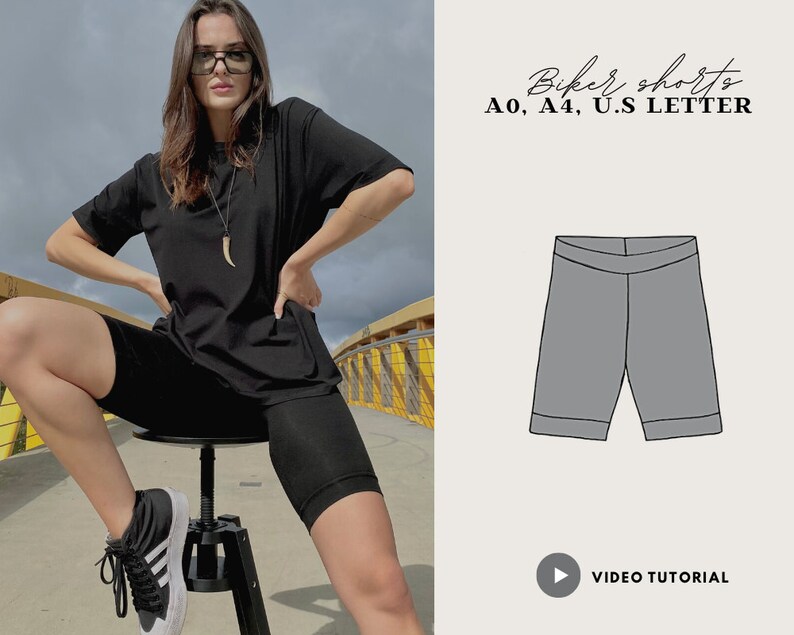 Biker Shorts PDF Easy Shorts PDF Sewing Pattern Very Comfy - Etsy