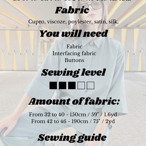 Oversized Shirt Sewing Pattern - Boxy Button-up With Wide Sleeves PDF ...