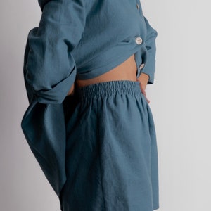 Linen Sweat Shorts Sewing Patterns, Elastic Waist Shorts Sewing Pattern ...
