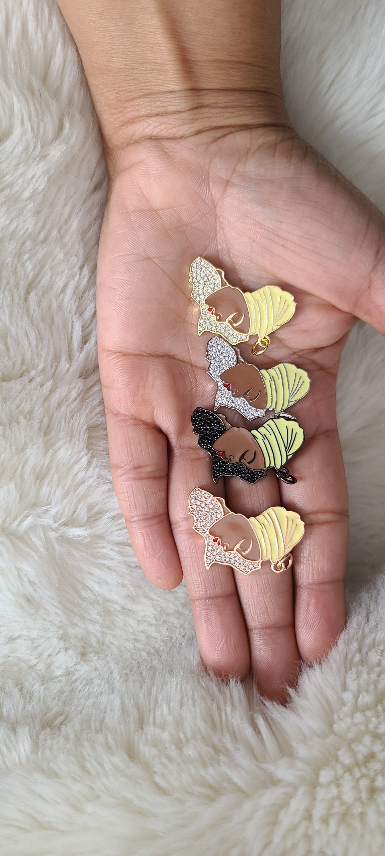 Afrocentric, Afro Charms, Girl Charms, Lady Charms, Face Charms, Afro ...