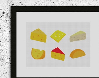Cross Stitch Cheese - Etsy