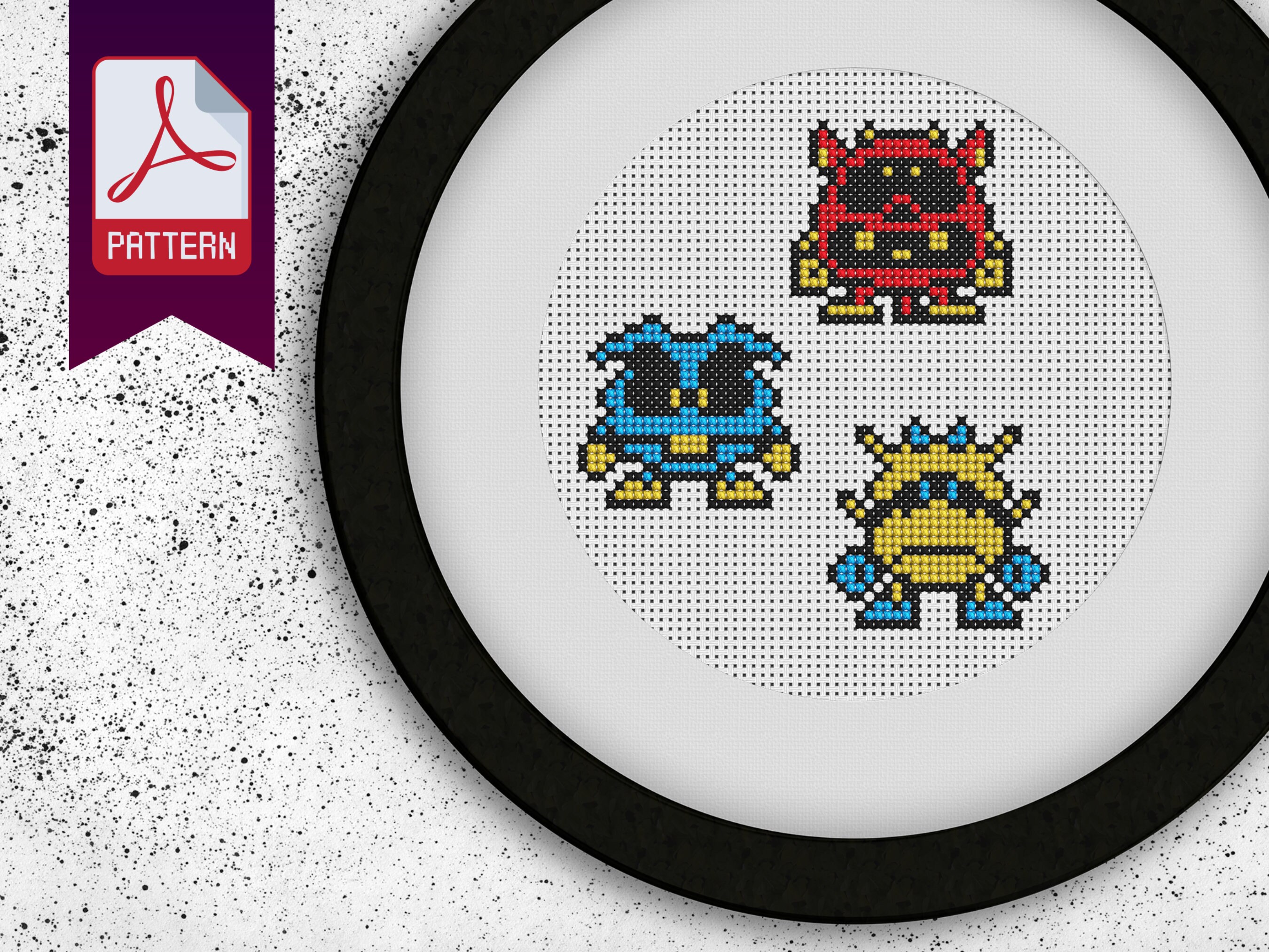 Dr. Mario Viruses Pattern for Cross Stitch - Etsy