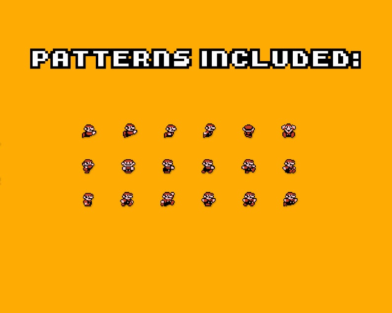 18 Small Mario Patterns for Cross Stitch Super Mario Bros. 3 - Etsy