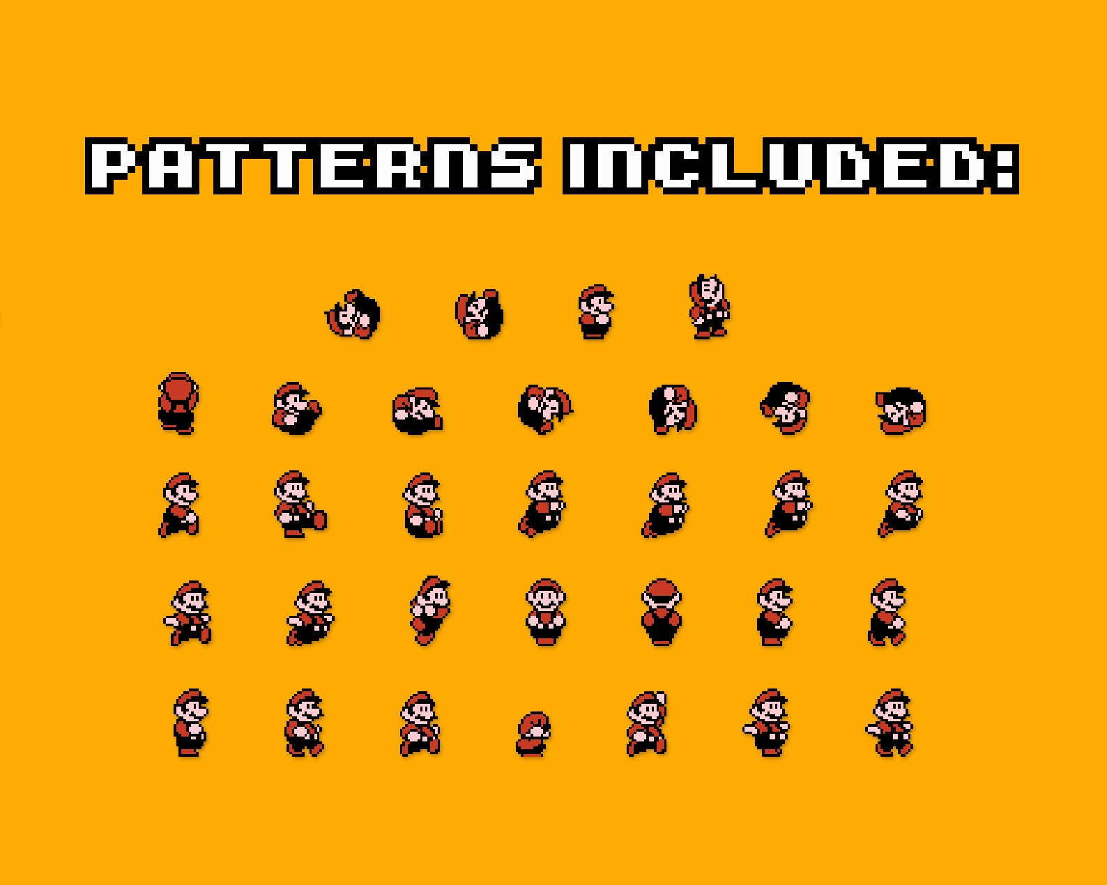 32 Super Mario Patterns for Cross Stitch - Super Mario Bros. 3 - Etsy