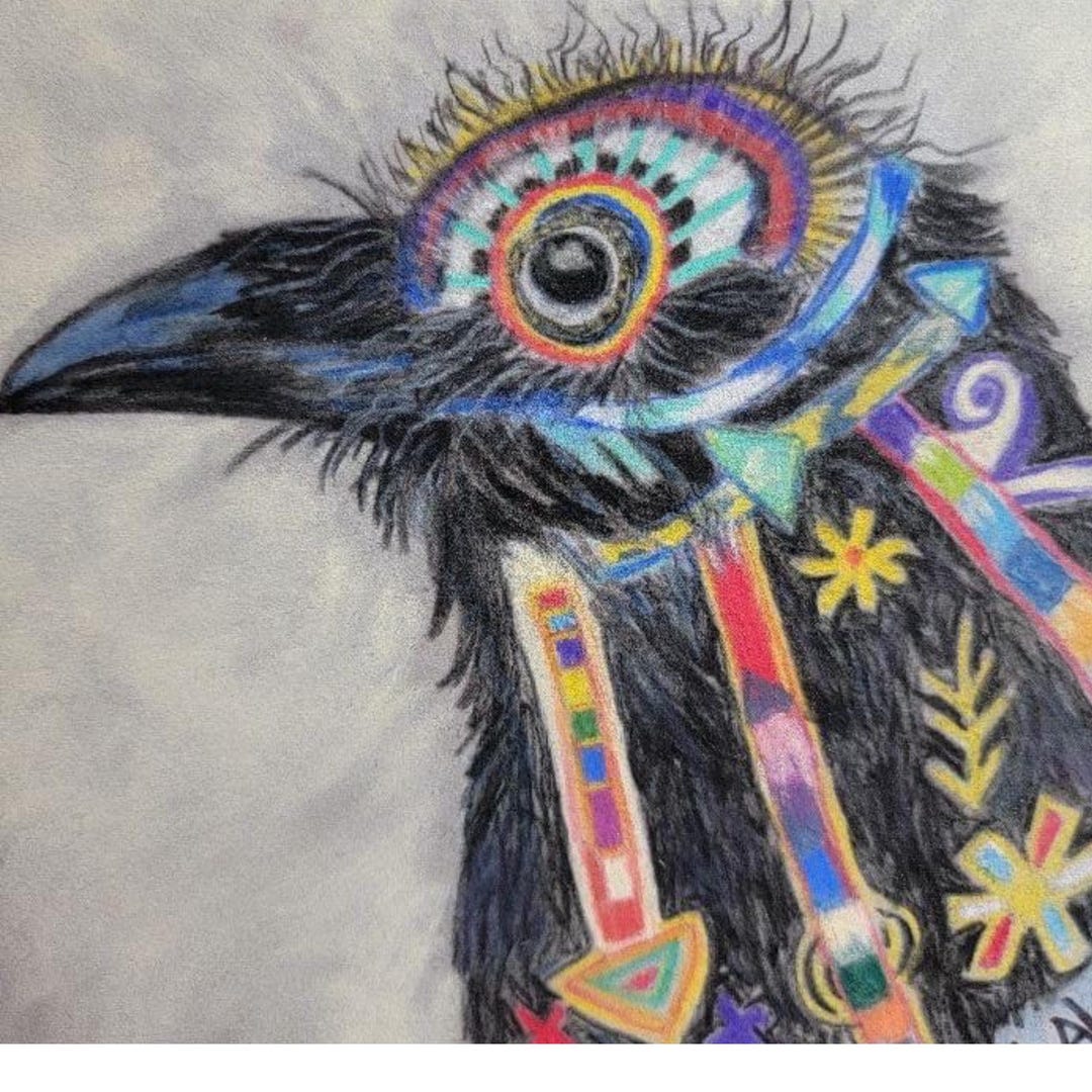 Personalized Crow Greeting Cards, Inspirational Quote Crow Art Graphic ...