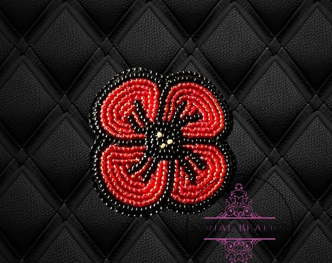 Indigenous Made Beaded Poppy - Etsy Canada