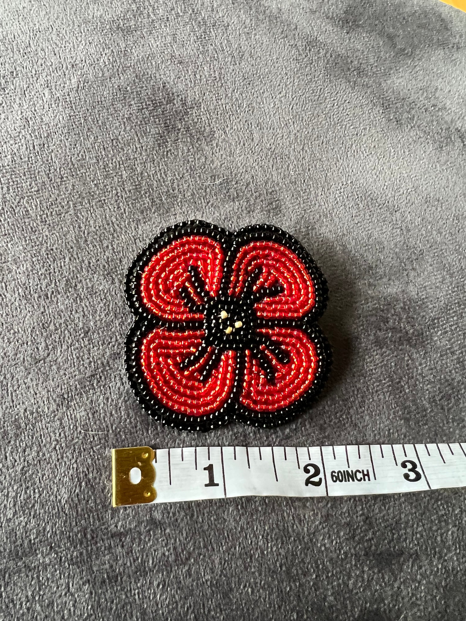 Remembrance Day Beaded Poppy Pin - Etsy