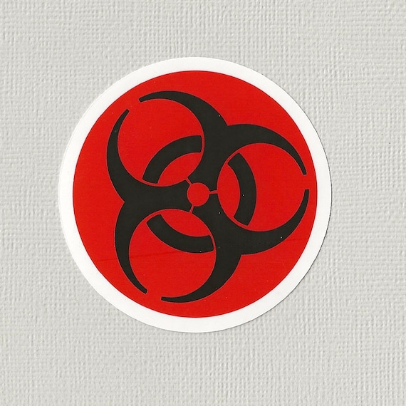 Biohazard sticker | Etsy