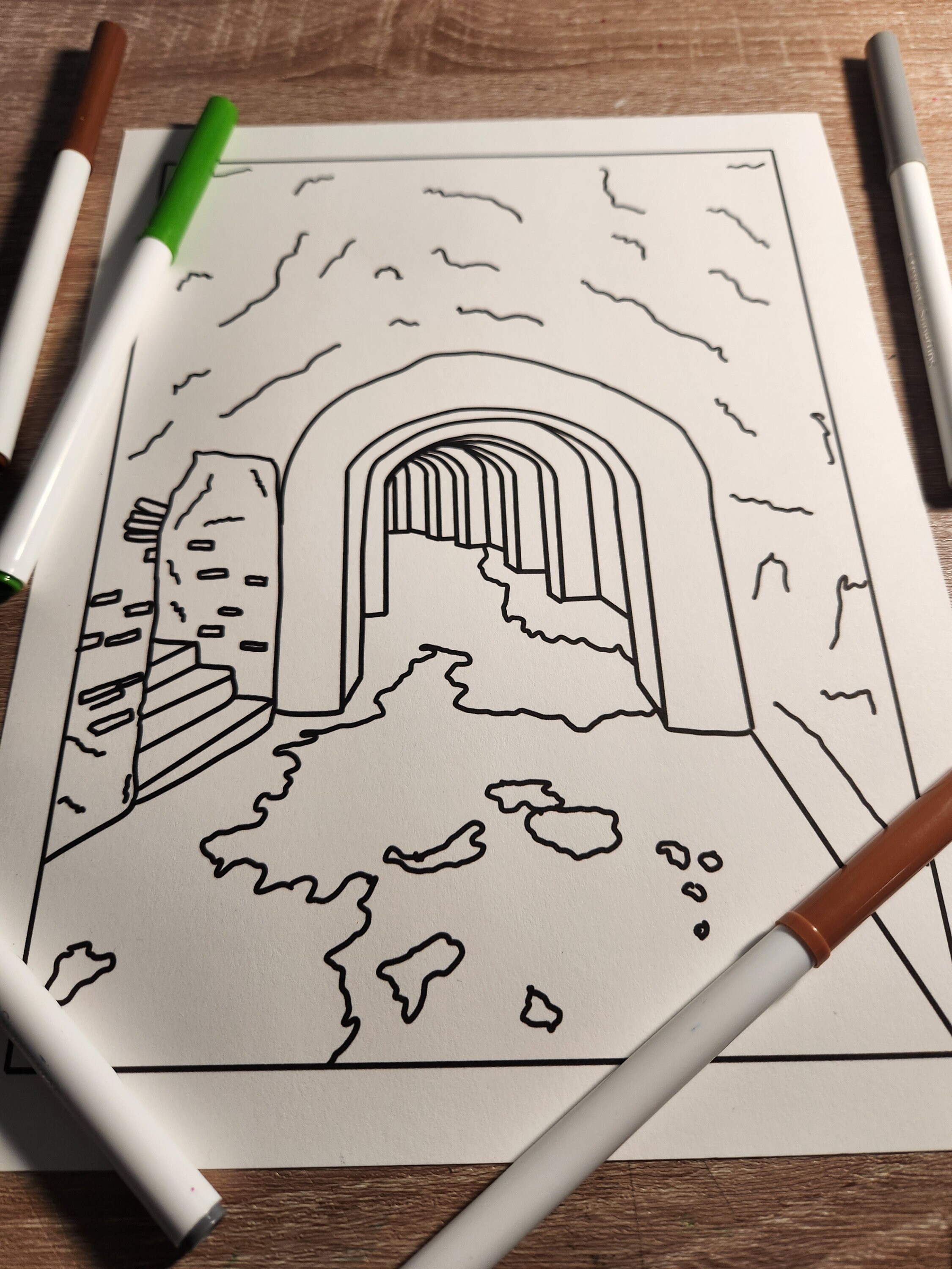 Coloring Page Printable Adult Coloring Page Pompeii Inspired ...
