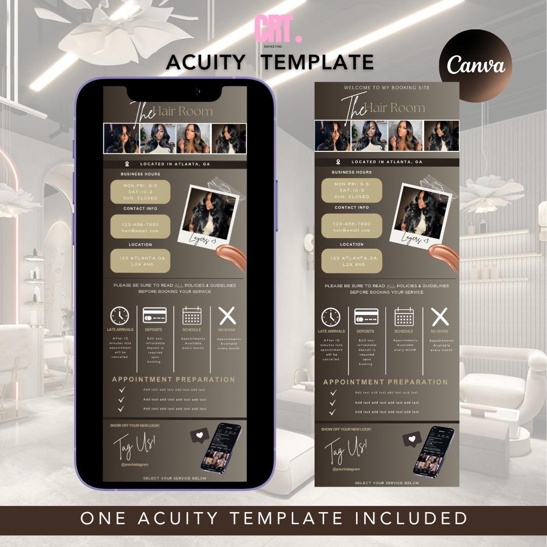 Acuity Scheduling Template, DIY Acuity Booking Site Template, Acuity ...