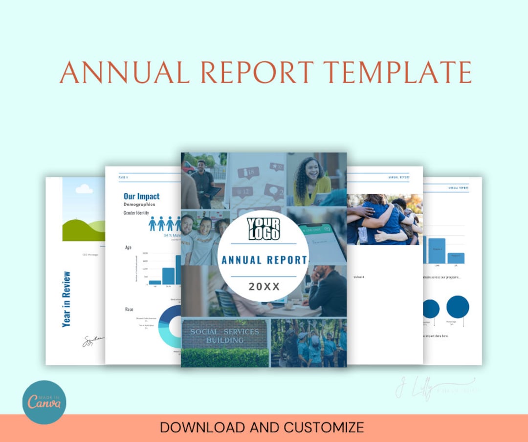 Non-profit Annual Report Template - Etsy