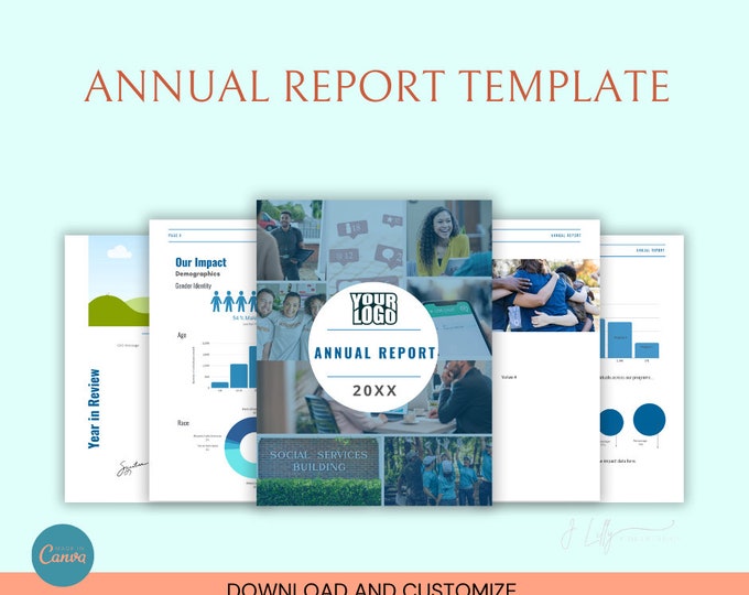 Non-profit Annual Report Template - Etsy