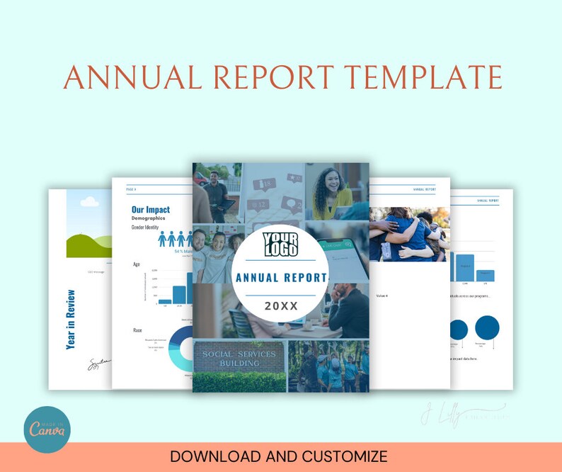 Non-profit Annual Report Template - Etsy