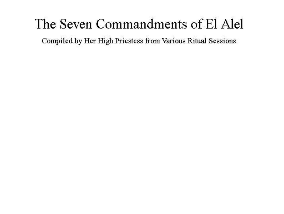 The Seven Commandments of El Alel Digital Demonic Manuscript - Etsy