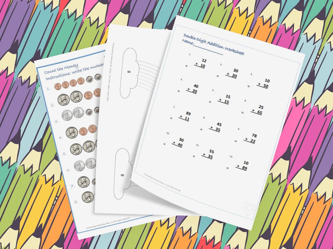 Kids Educational Worksheets 50 Pages - Etsy