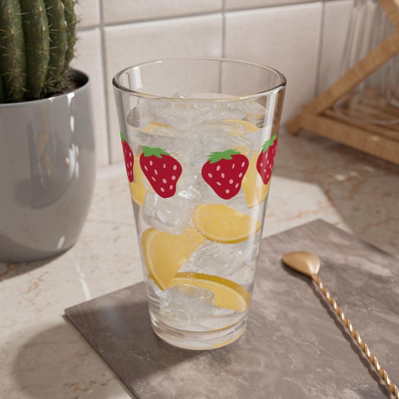 Glass, Strawberry Nana Anime Mixing Glass 16oz - Unique Gift, Kitchen ...