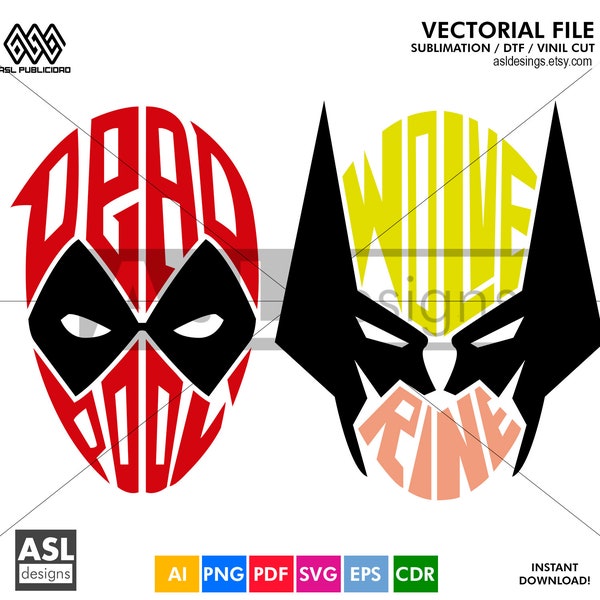 Wolverine and deadpool font - Etsy.de