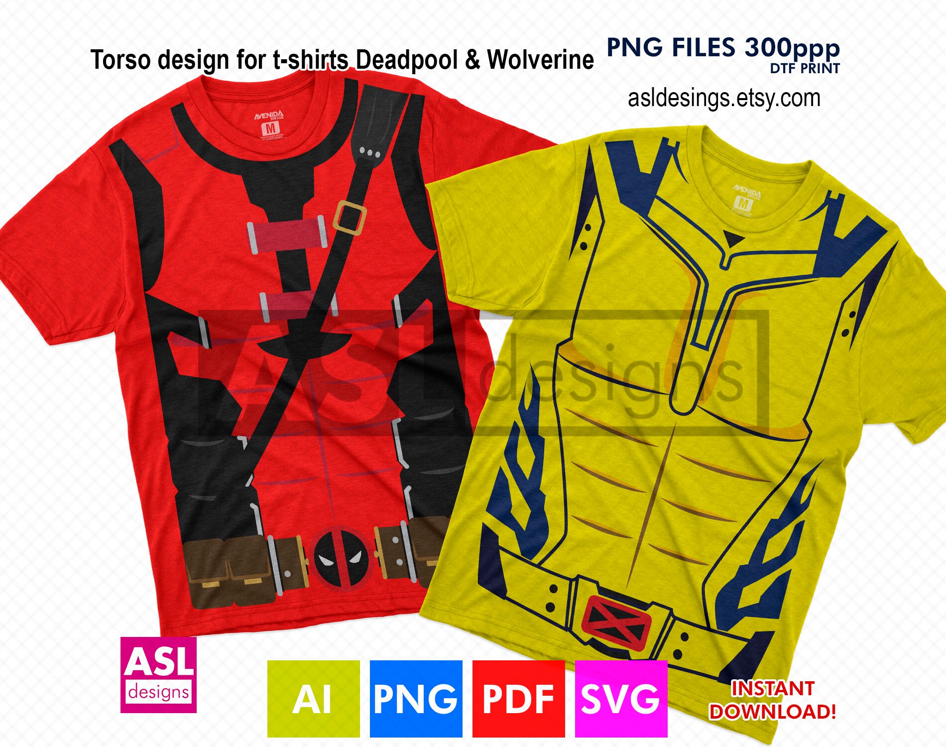 Deadpool and Wolverine SVG, Torso Font Design for T-shirts Deadpool ...