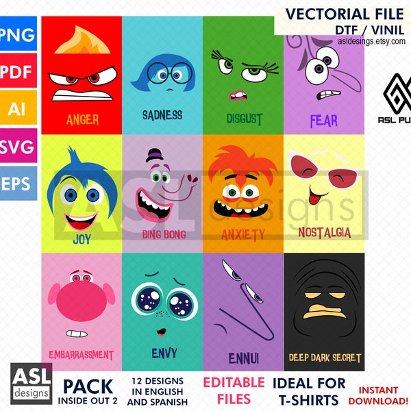 Inside Out Characters Page - Etsy