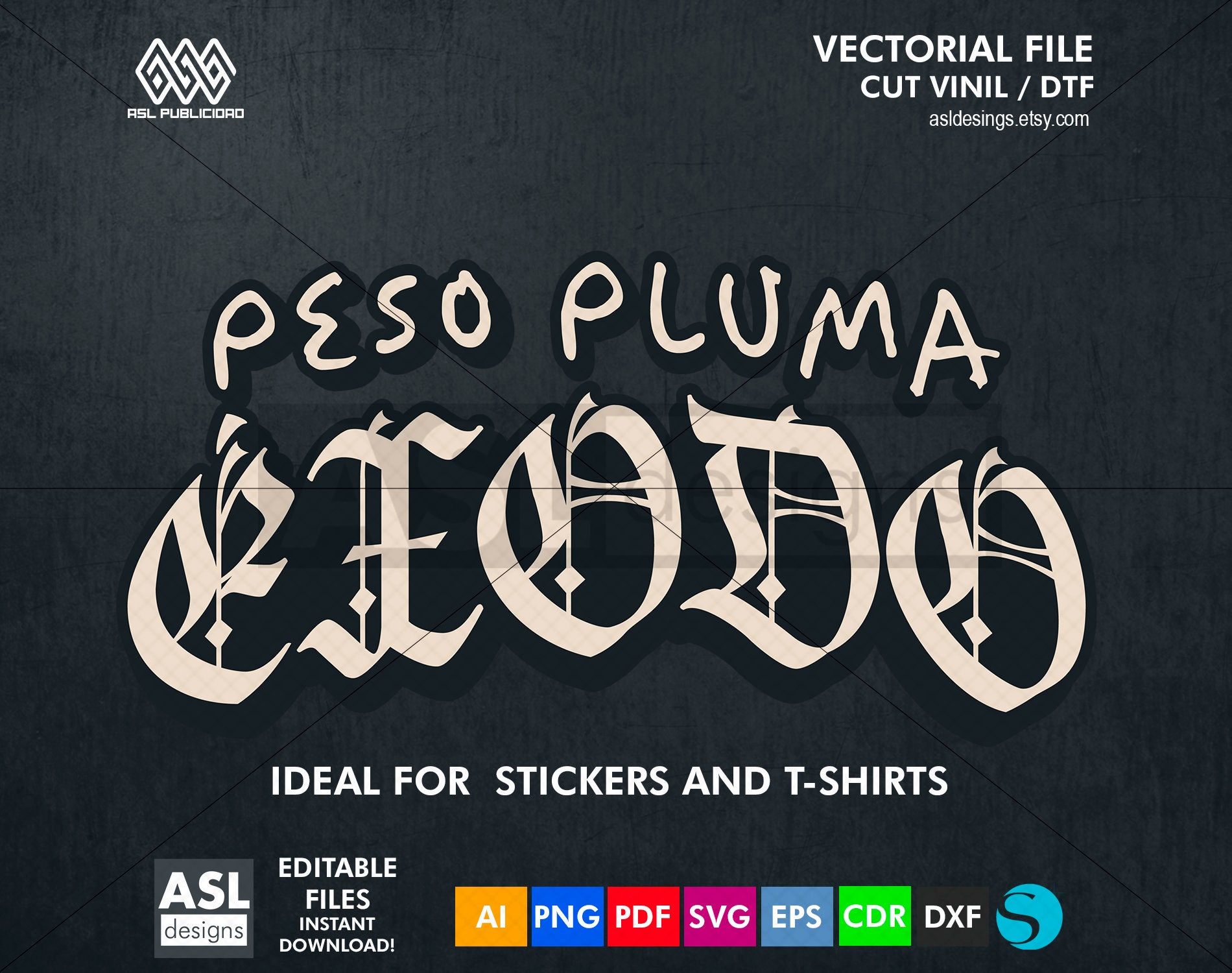 Peso Pluma Éxodo SVG, Sticker, Vinil Cut, Dxf, Corridos Tumbados ...
