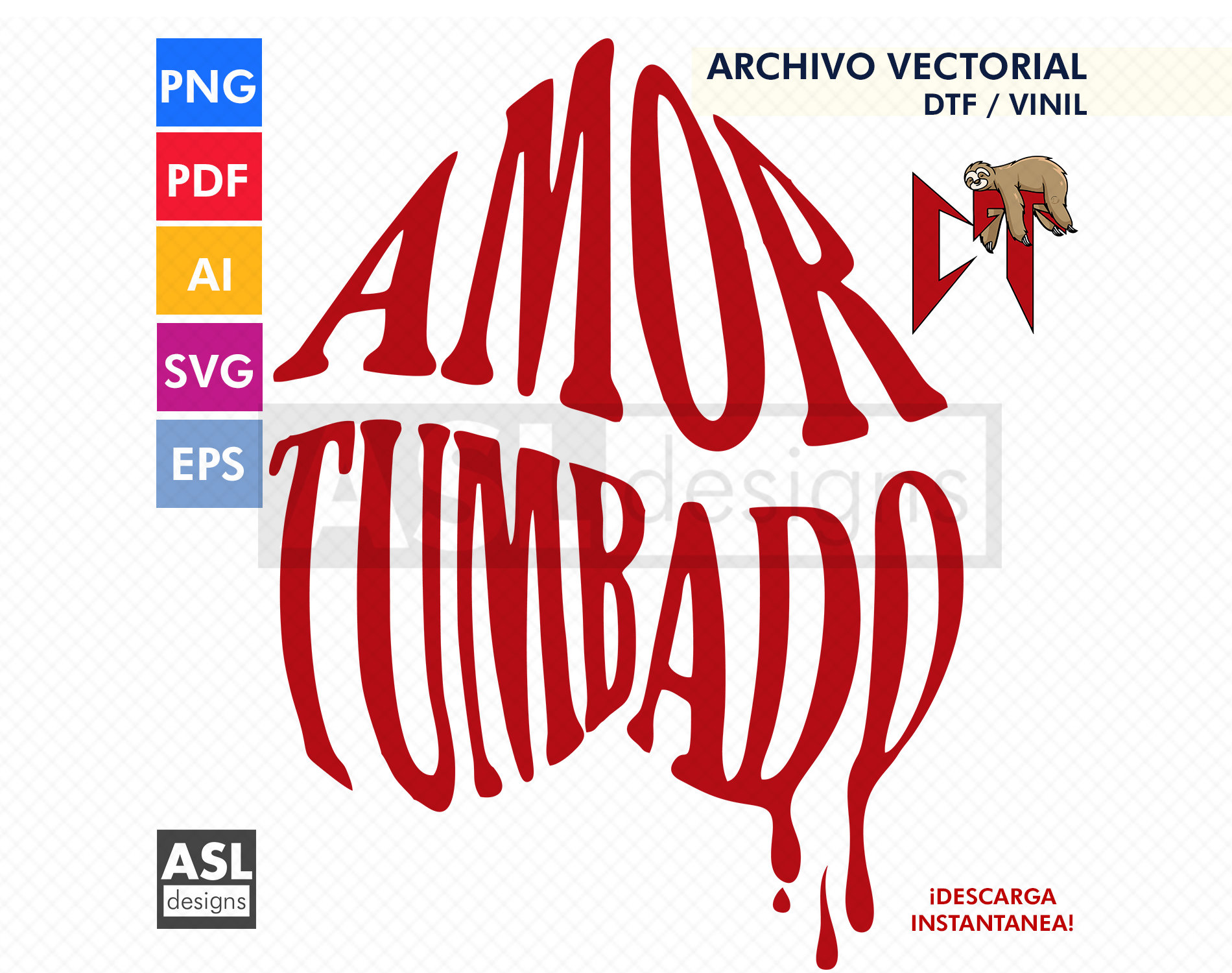 Amor Tumbado SVG, CT Png, Corridos Tumbados Rojo Y Rosa Dtf, Svg, Pdf ...
