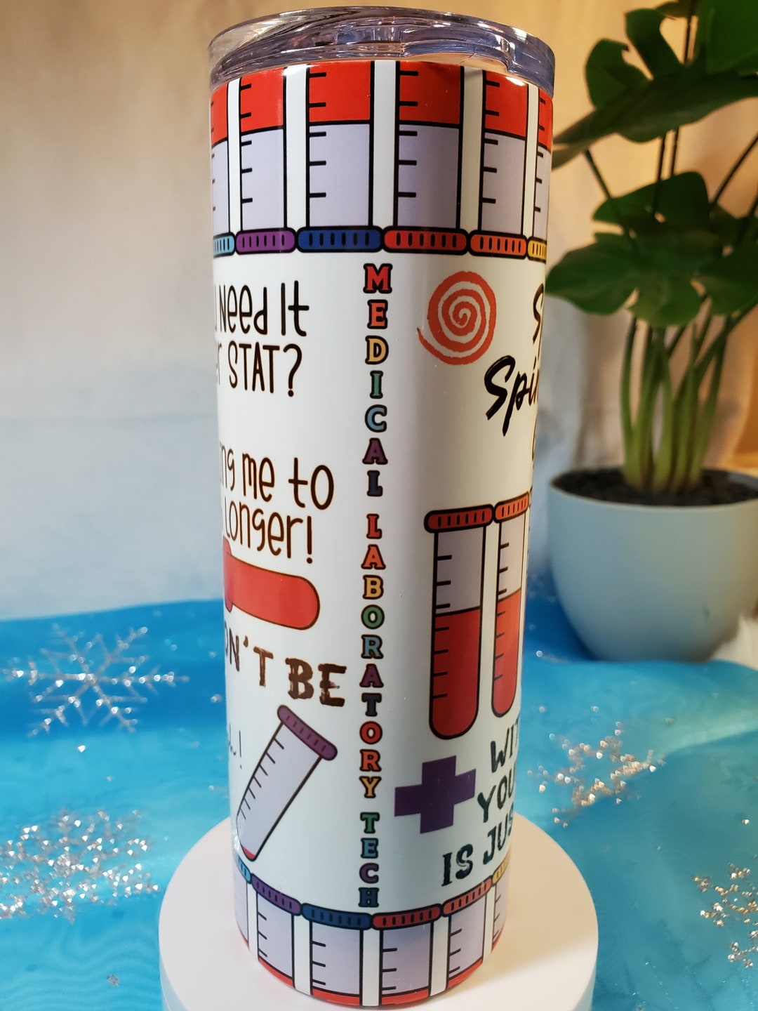 Laboratory Life Tumbler/lab Tech Tumbler/blood Vials Design/anytime ...