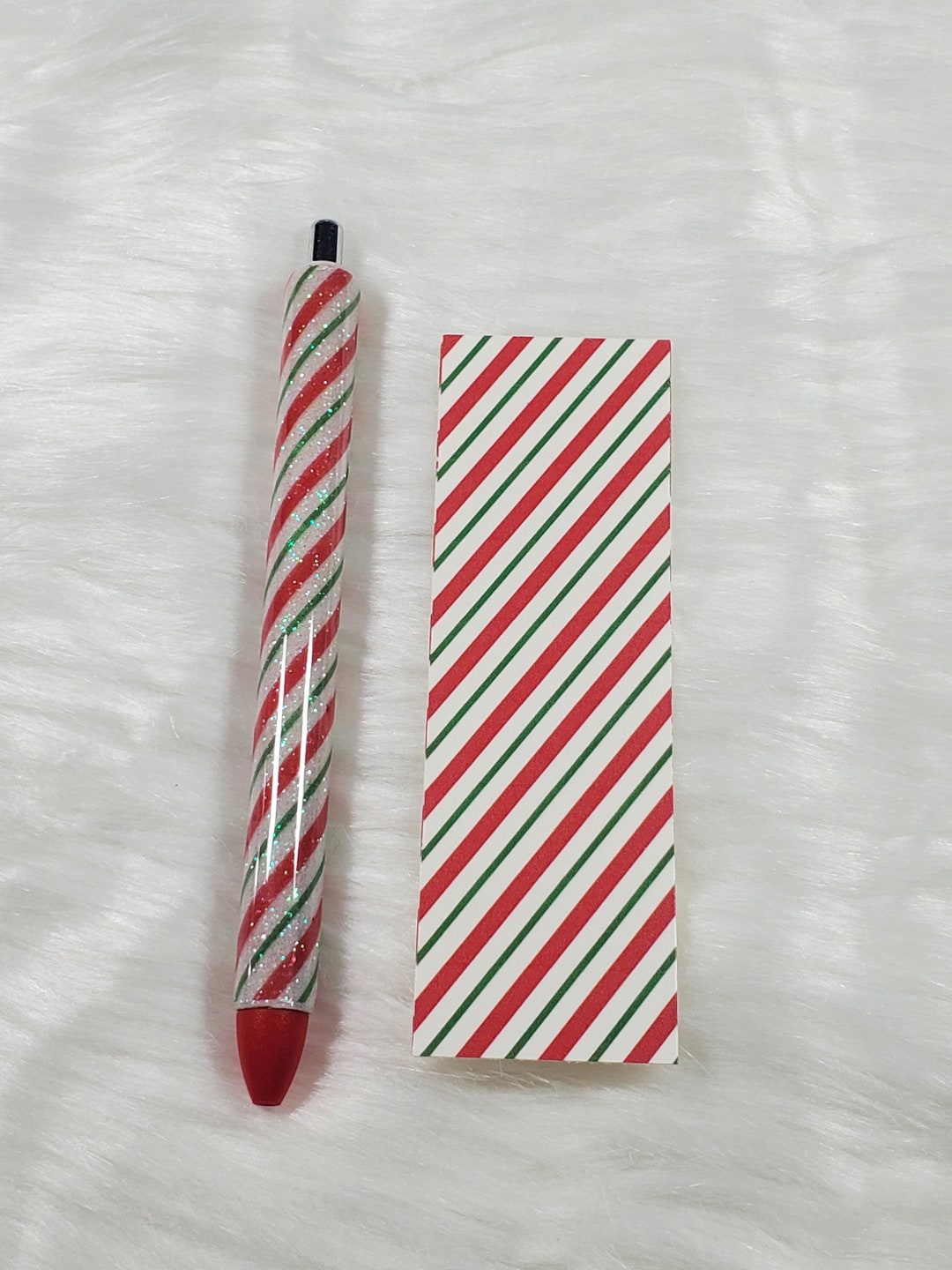 Candy Cane Pen/christmas Glitter Pen/glitter Gel Pen/papermate - Etsy