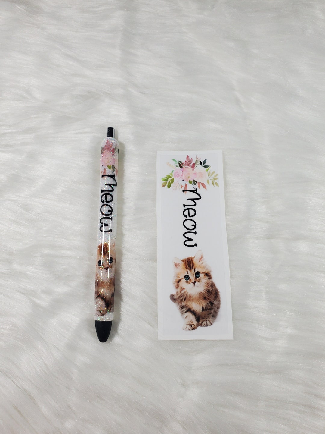 Cat Pen/cat Glitter Gel Pen/papermate Inkjoy Gel Pen - Etsy