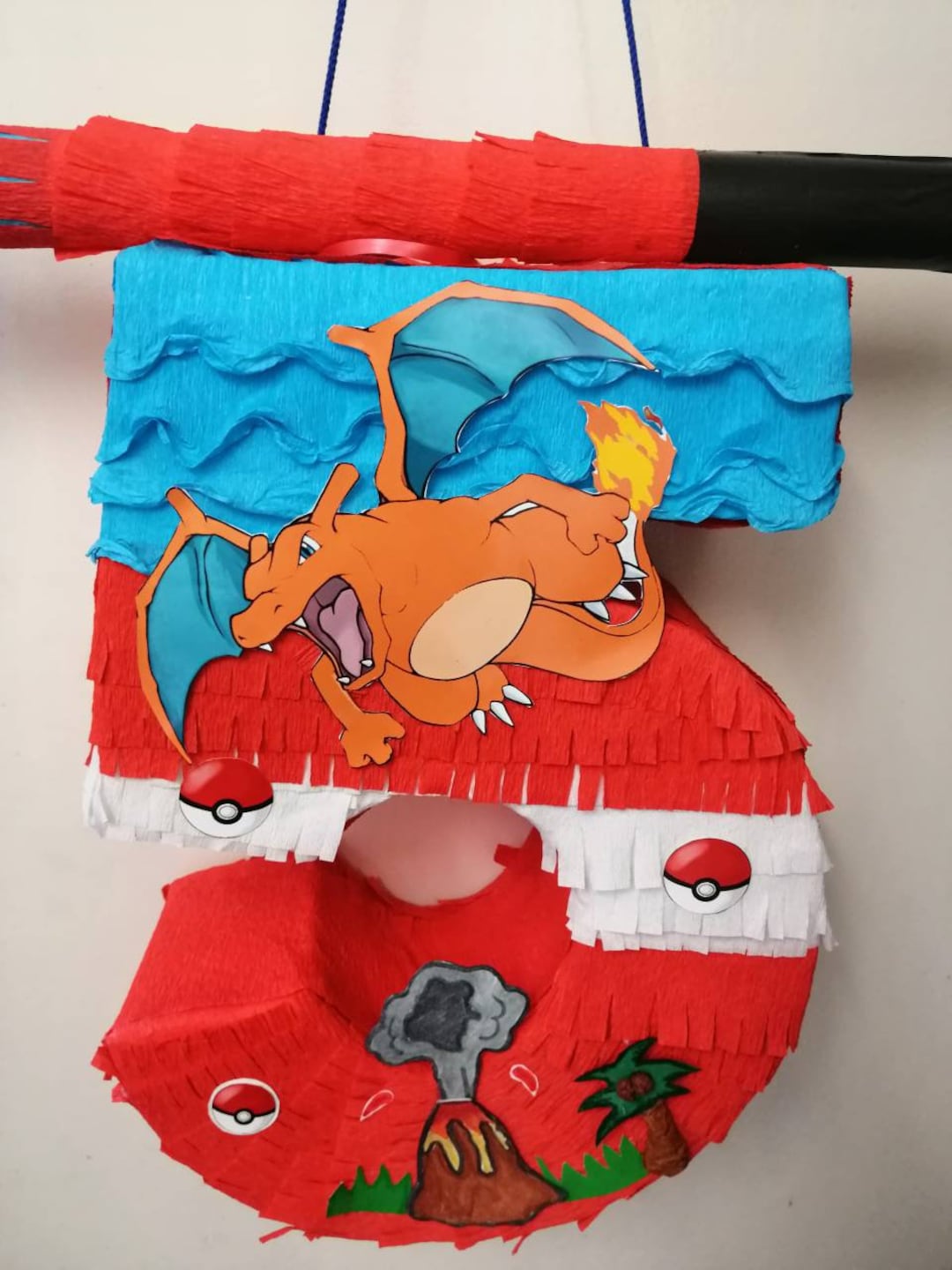 Number 5 Theme Pokemon "charizard " Pinata Size 40cm (main Island Uk ...