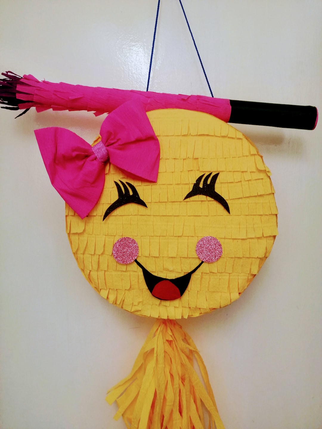 Happy Face Pinata Size 28cm Tall With Stick Pinata Included. main ...