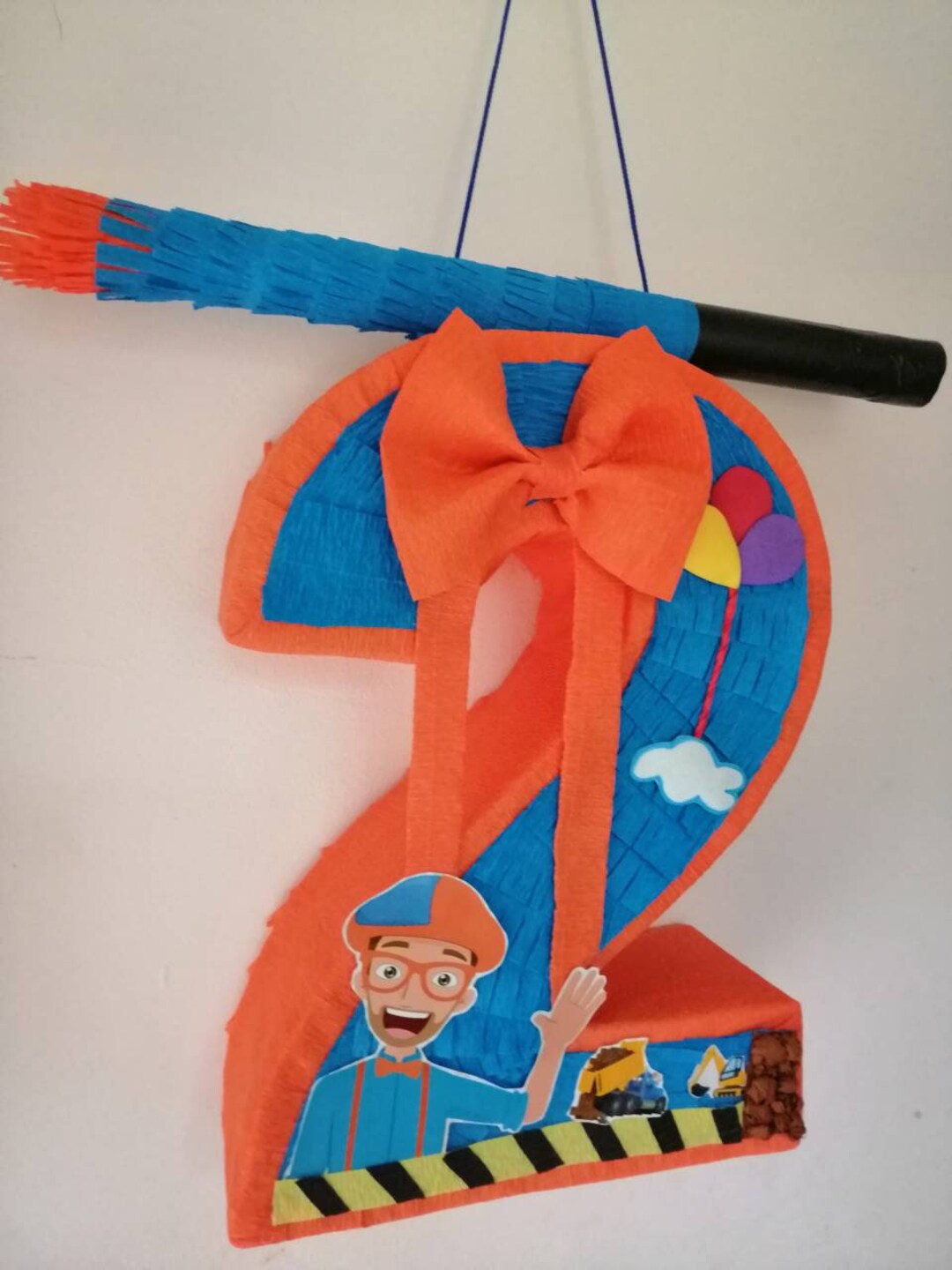 Blippi Number 2 Pinata With Stick Pinata / Size 40cm main - Etsy