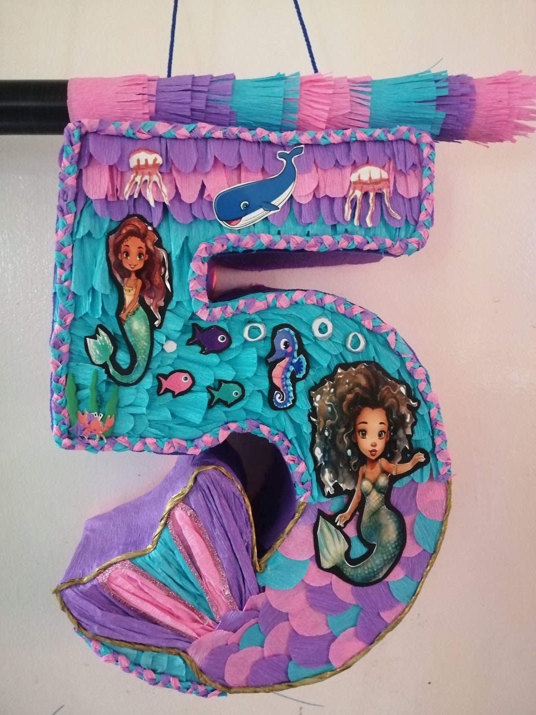 Mermaid Number 5 Pinata Size 40cm - Etsy