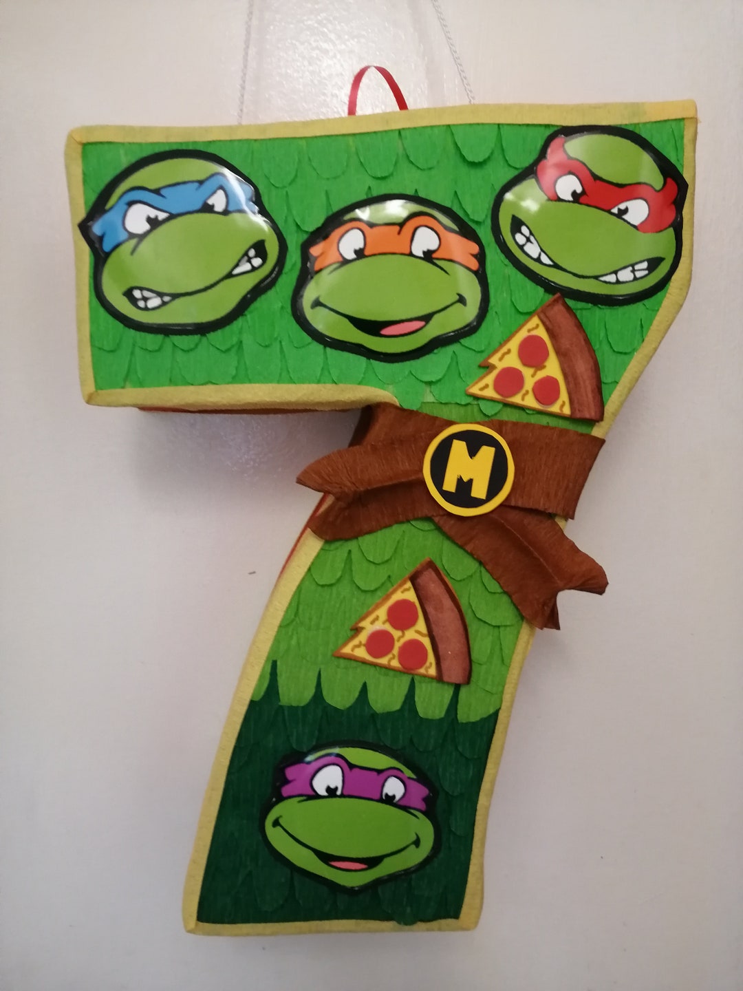 Number 7 Pinata Theme Ninja Size 40cm With Stick Pinata Included ( Don ...