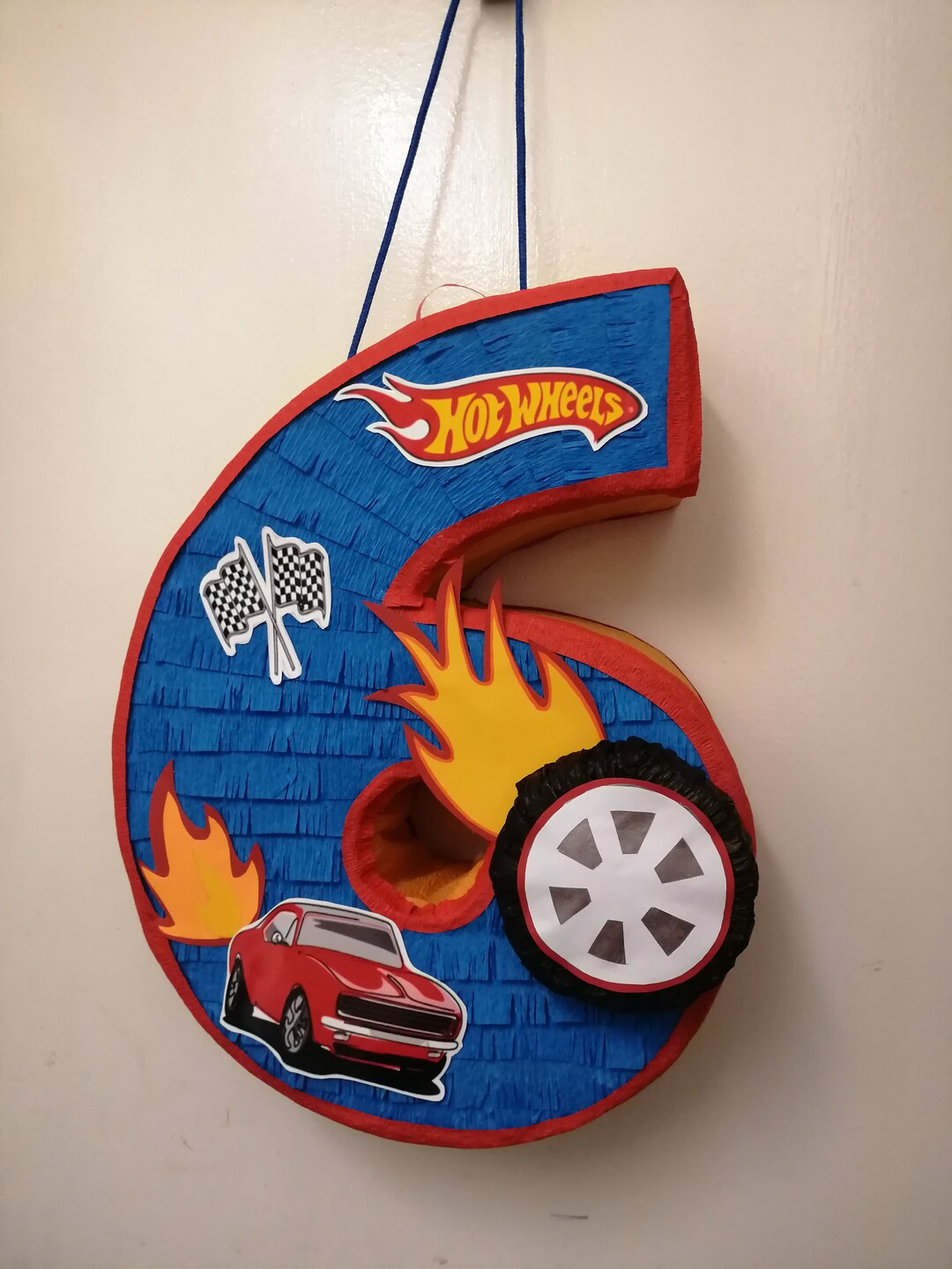 Number 6 Pinata, Size 40cm With Stick Pinata Included. - Etsy