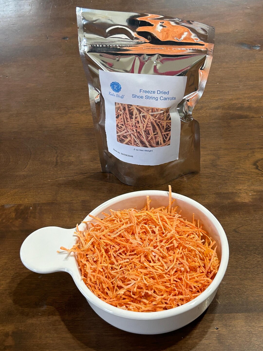 Freeze Dried Shoe String Carrots .5 Oz - 1 Cup 5 Mil Mylar Bag - Etsy