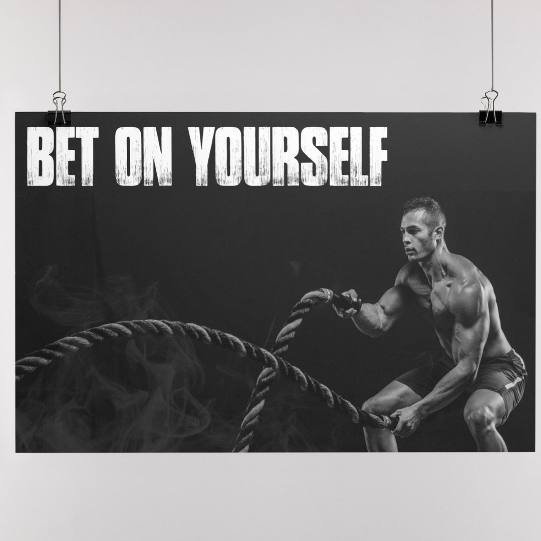 Motivational Poster, Gym Gift, Never Give Up, Fitness Poster, Fitness ...