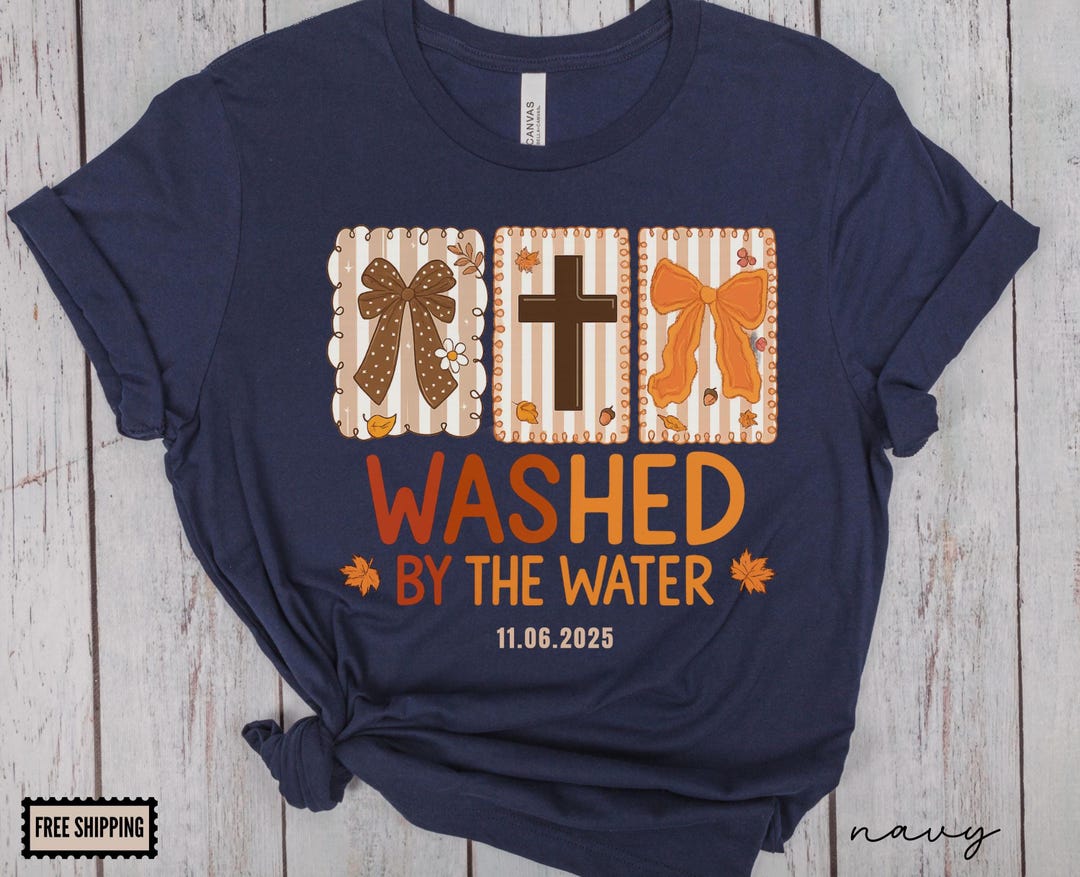Personalized Baptism Shirt Kids: Washed by the Water Youth Christian ...