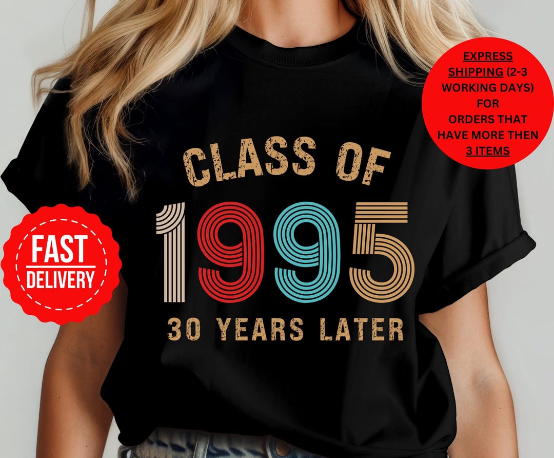Personalized 30th Class Reunion Shirt Gift, Class of 1995 Group ...