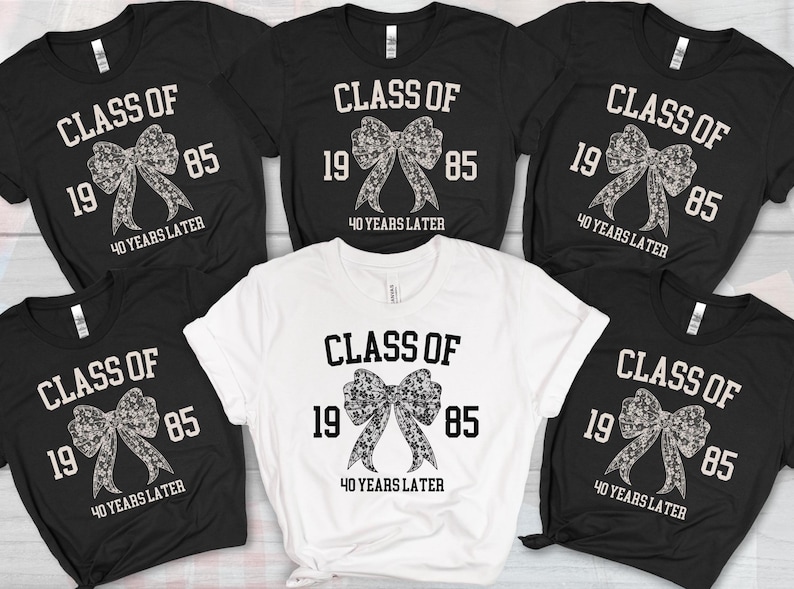 Personalized 40th Class Reunion Group Matching Shirts, Class of 1985 T ...
