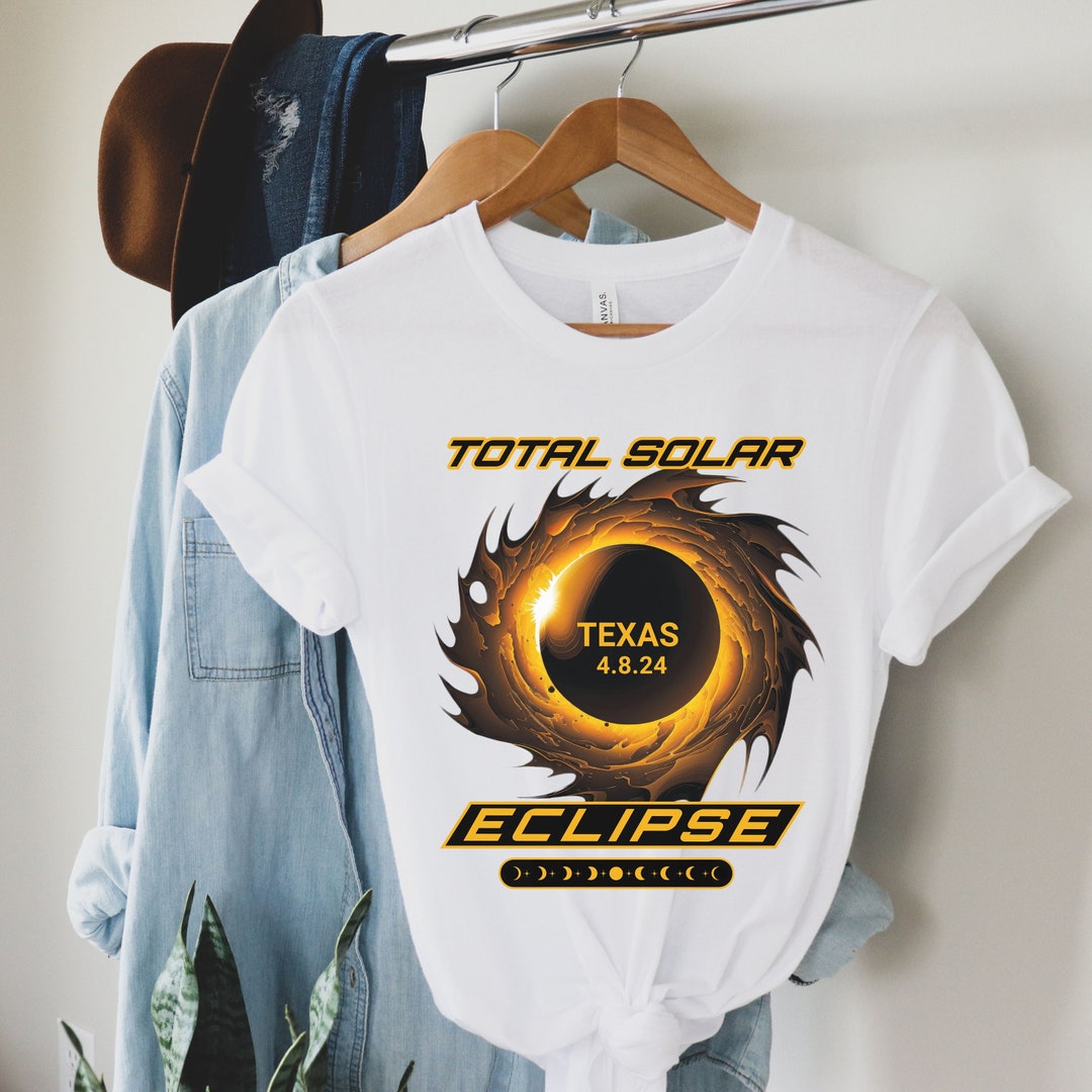 Custom Total Solar Eclipse April 2024 Shirt, America Totality Eclipse 2024 Personalised Friends ...