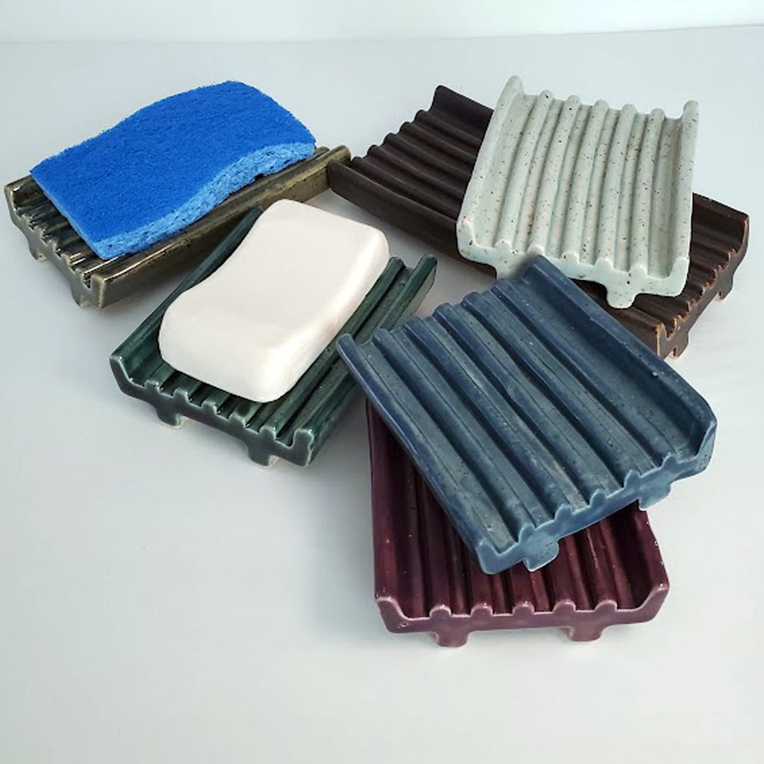 Ceramic Soap Dish and Sponge Dish - Etsy
