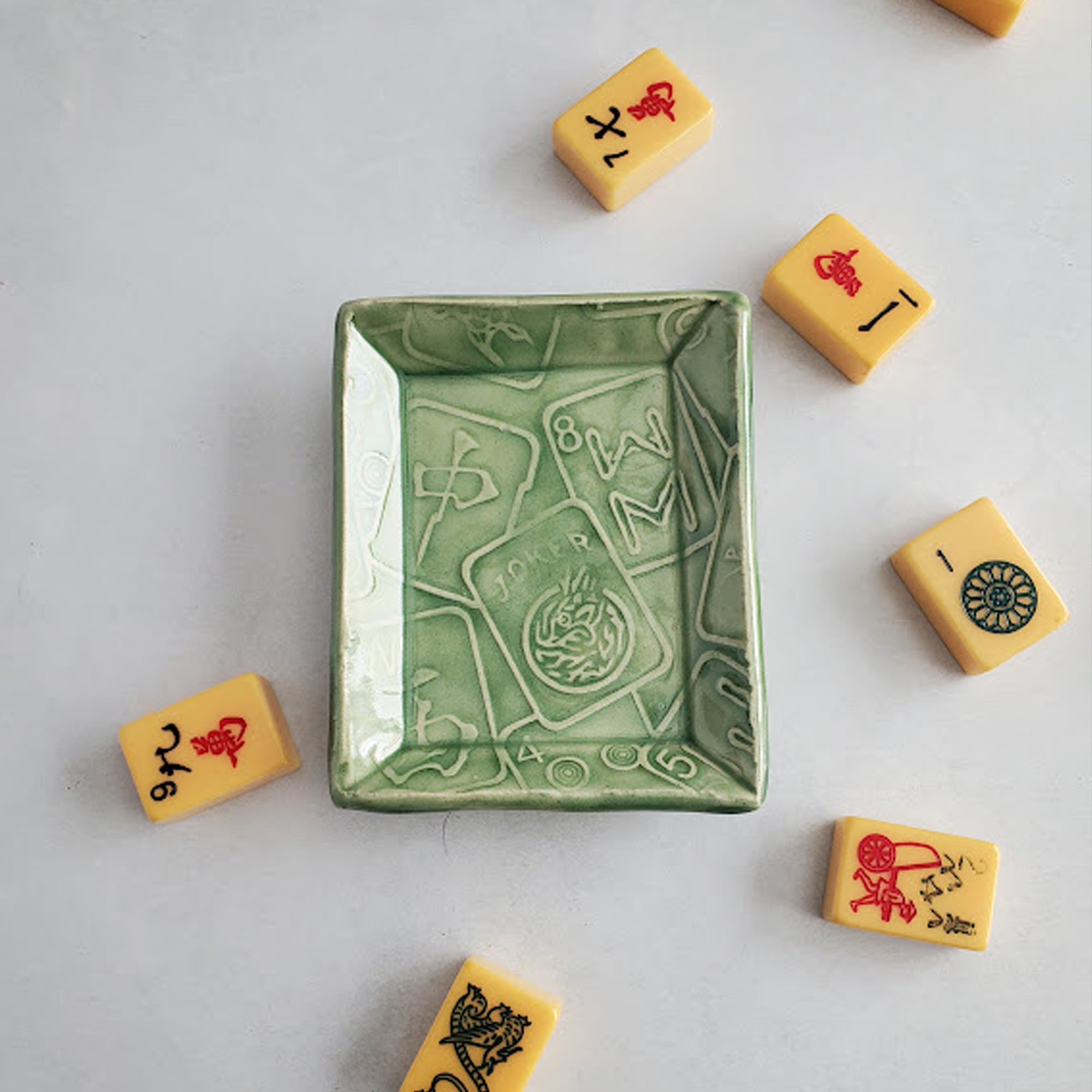 Mahjong Plates Small Mahjong Gift Mahjong Hostess Gift - Etsy