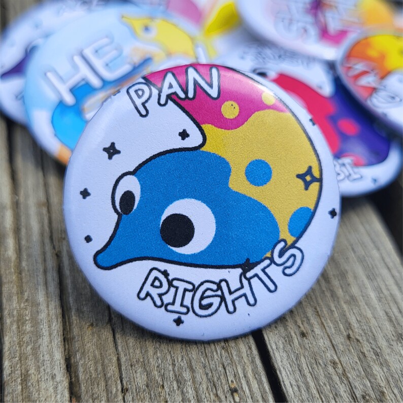 1" Worm on a String Pride Pins - Etsy