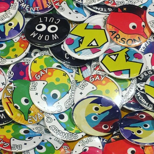 Worm on a String Stickers | Etsy