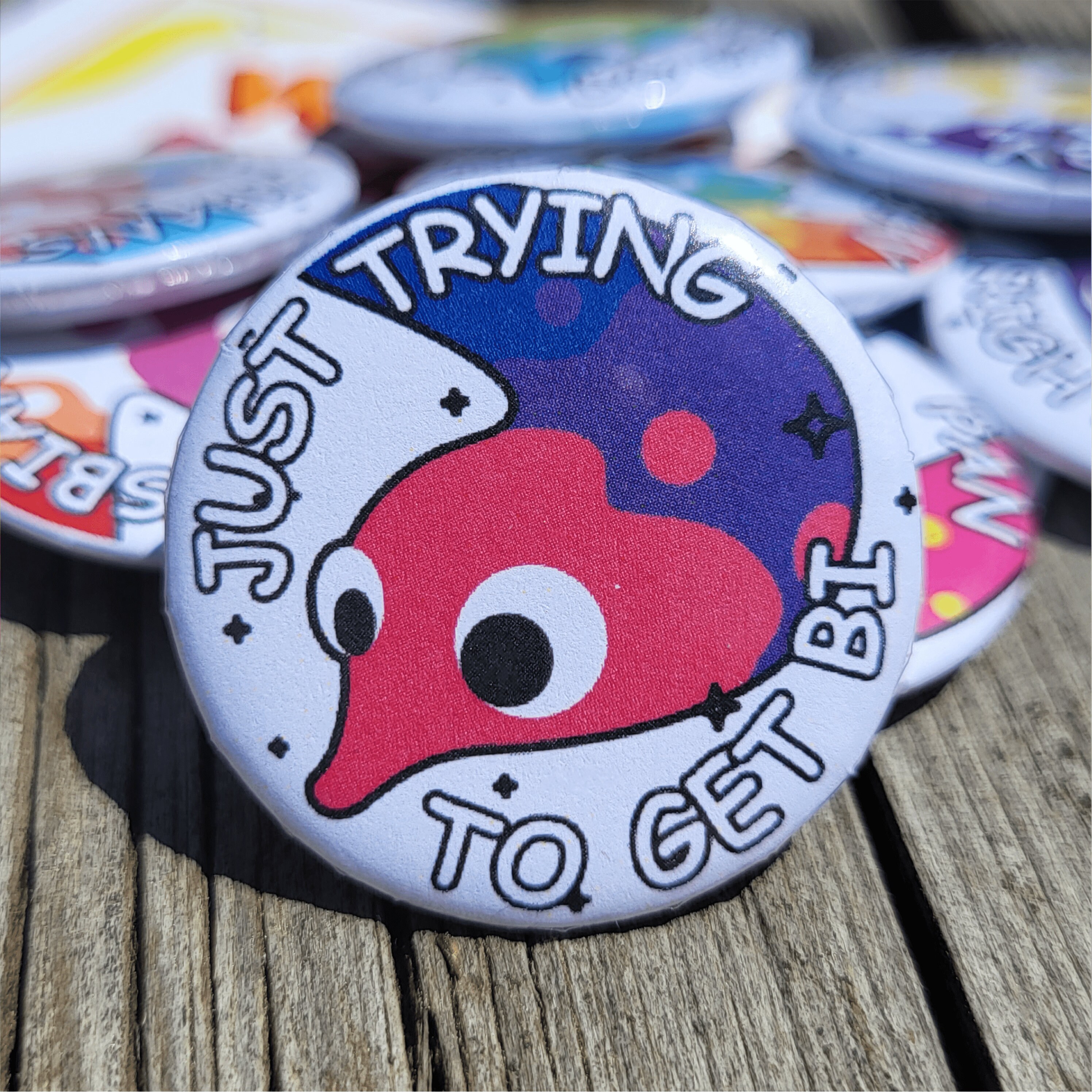 1" Worm on a String Pride Pins - Etsy