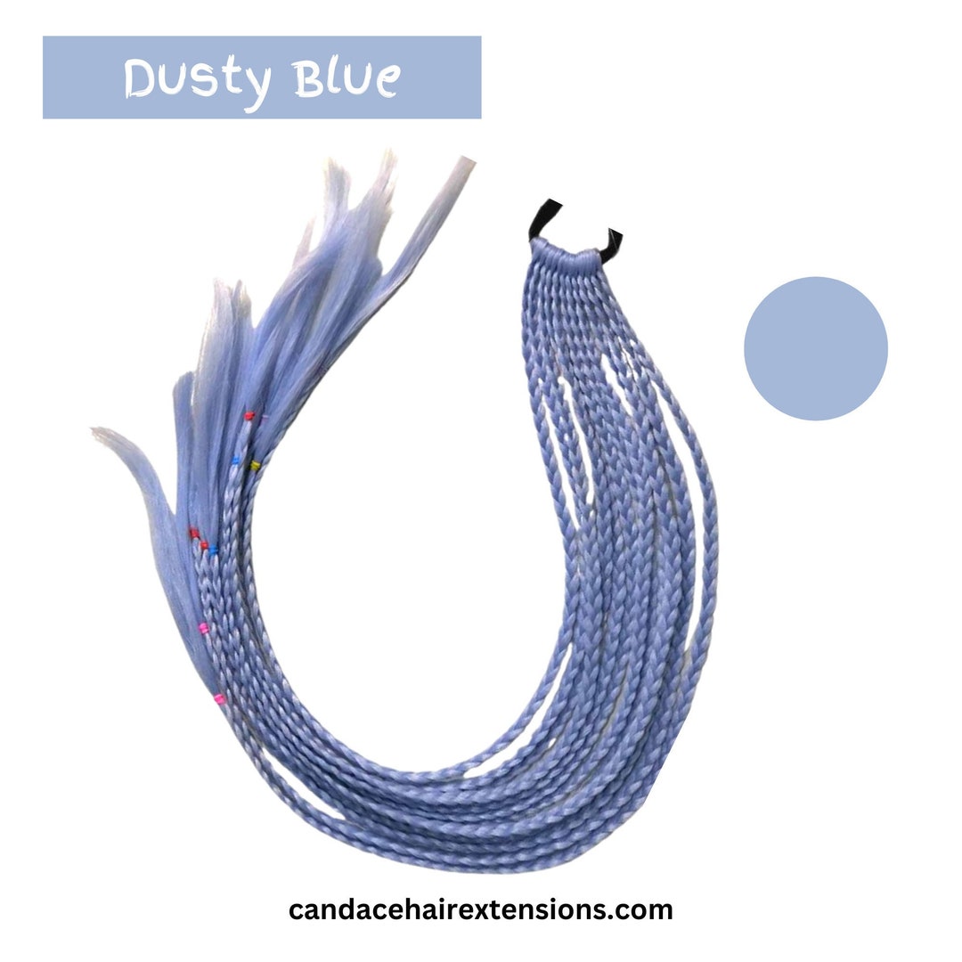 Candy Tail-dusty Blue 24 Inch, 12 Plaits Perfect for Kids, Adults ...