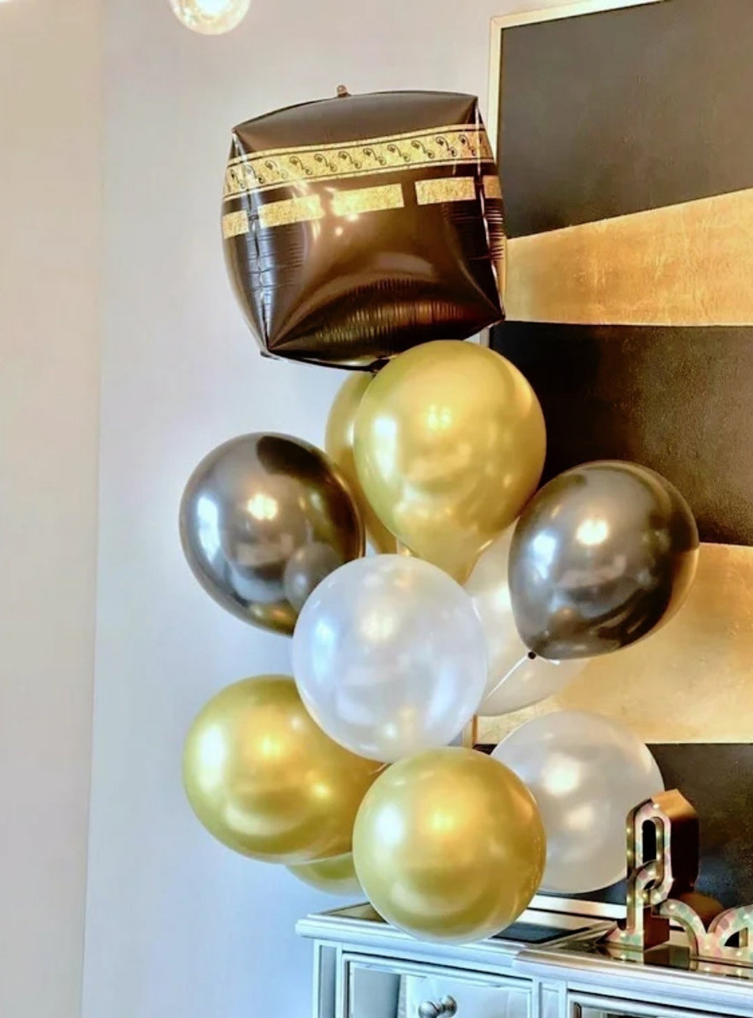 24 Kaaba Hajj Eid Adha Balloon Set Umrah Balloon Celebration Party Gold ...