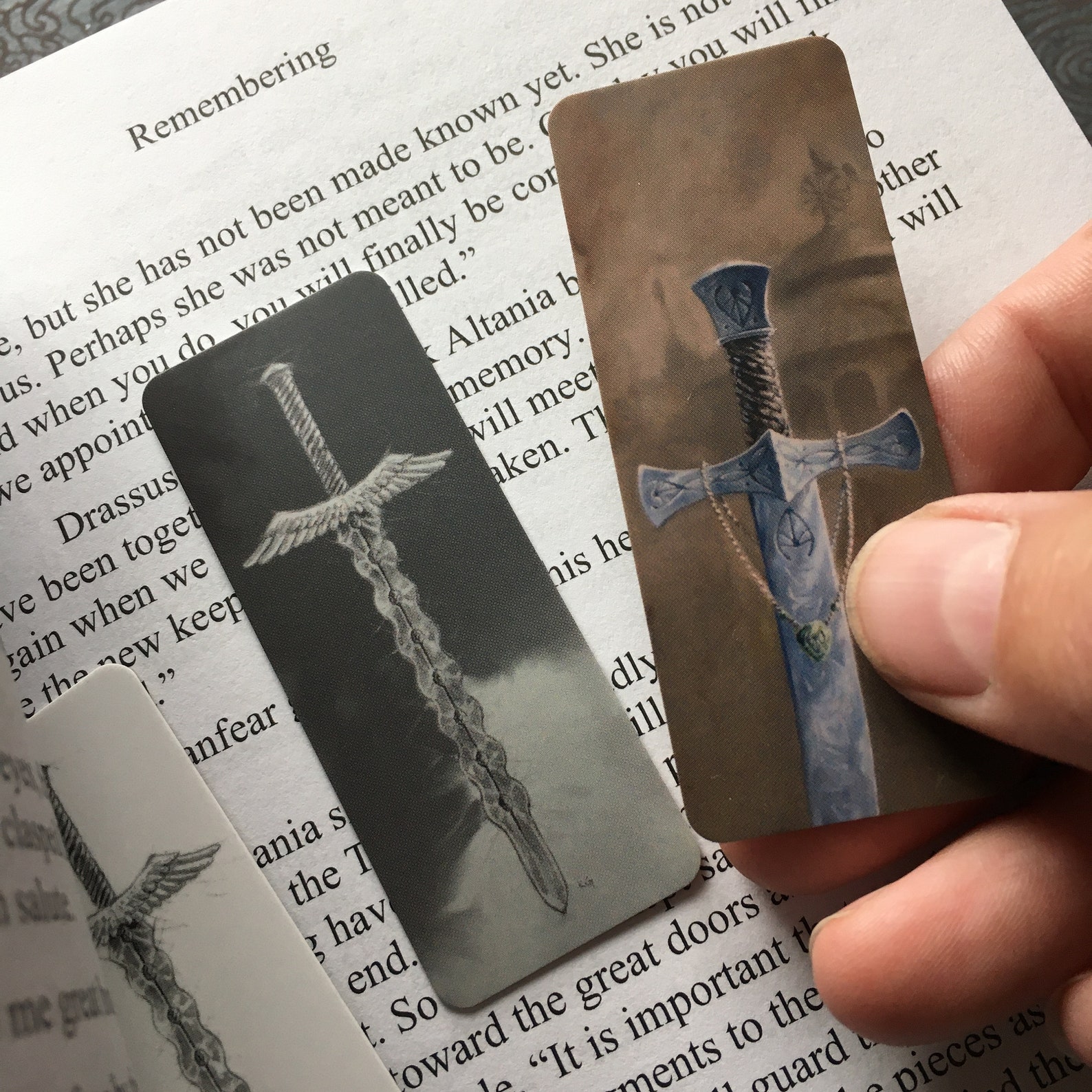 MINI BOOKMARK SET, Sword Image Bookmarks, Fantasy Art, Book Lover Gift ...