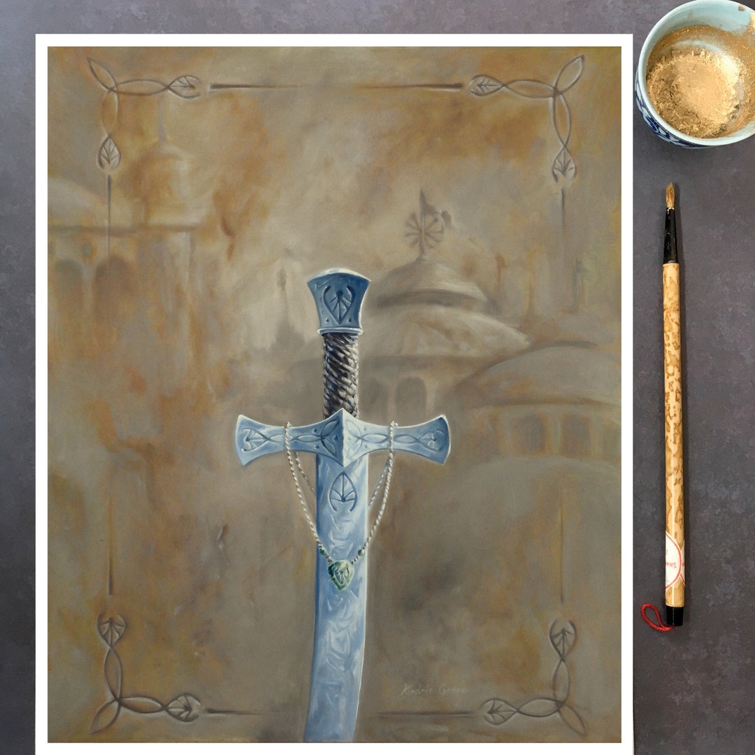 FANTASY SWORD PRINT, Guardian's Sword, Wall Art, Limited Edition Print ...