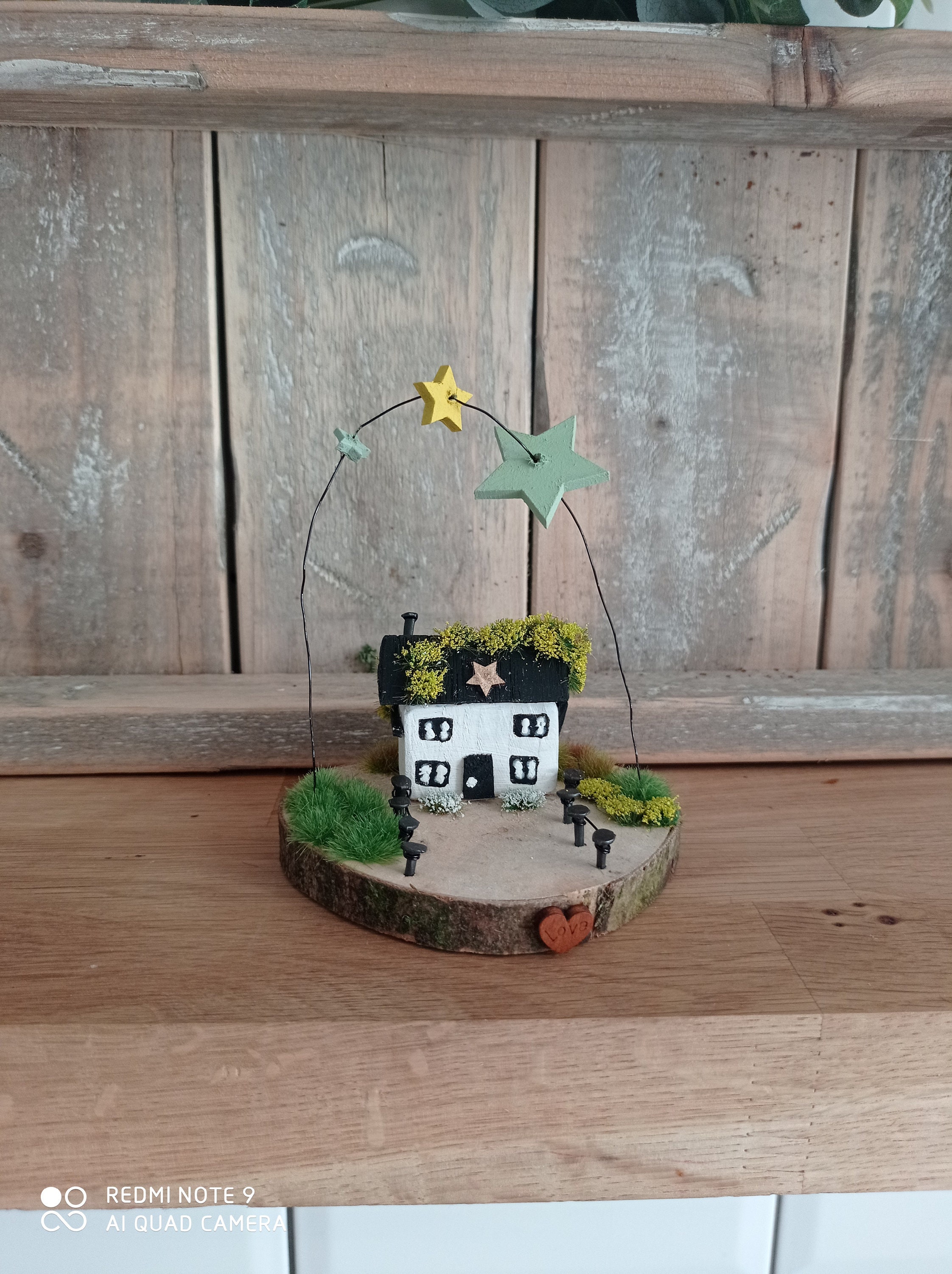 Starry Cottage - Handmade Mini Wooden Rustic House - Etsy